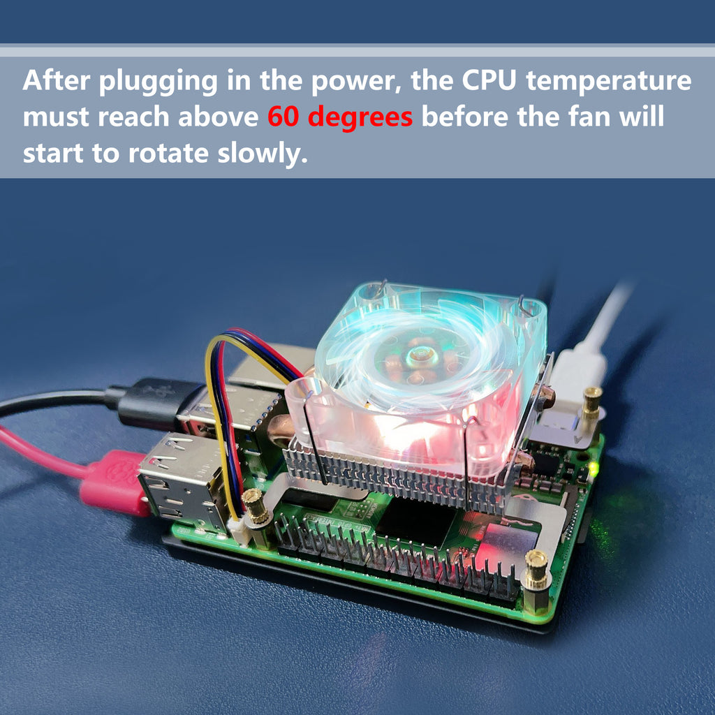 Raspberry Pi 4 B 3b Ice Tower Cpu Rgb Led Light Cooling Fan 52pi Store