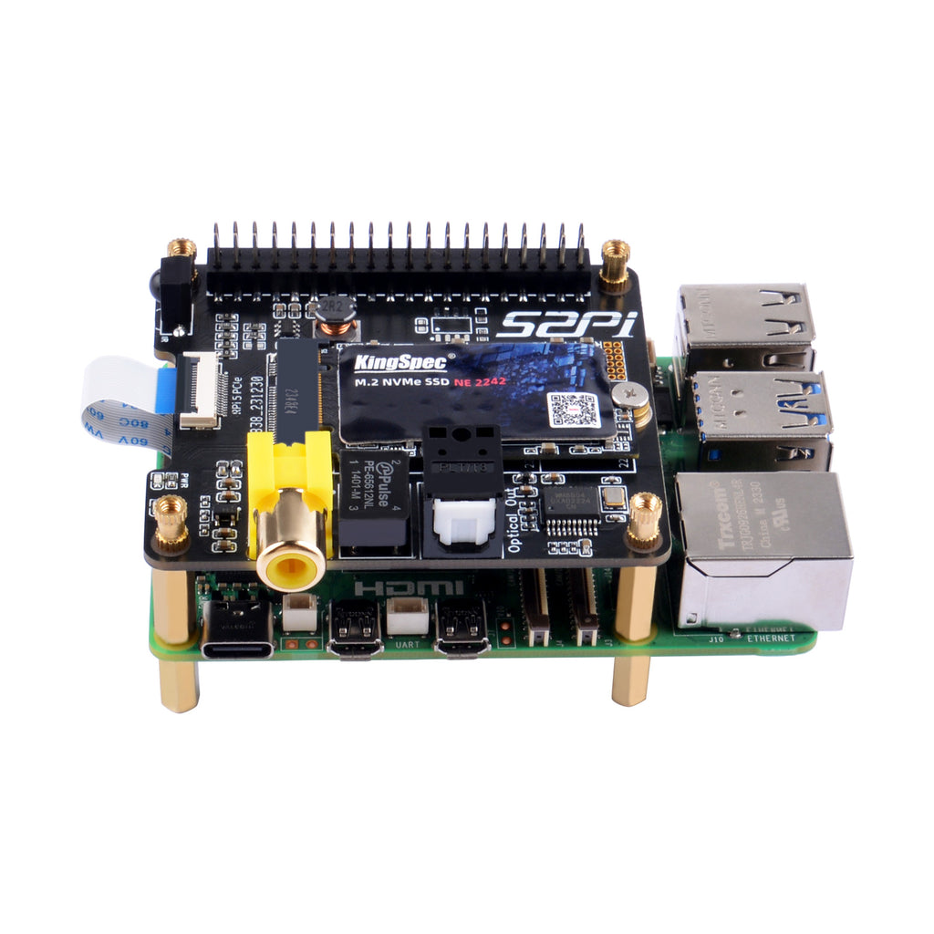 52Pi NVDigi Expansion Board for Raspberry Pi 5, with HiFi Digi and M.2 – 52Pi Store