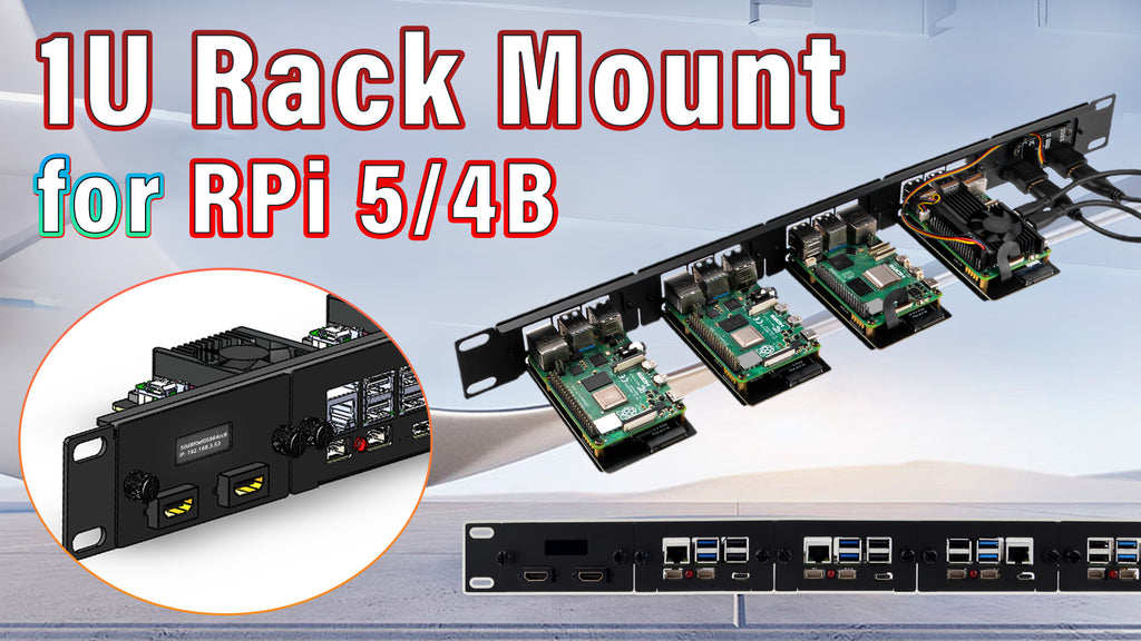 52Pi RS01 1U Rack Mount for Raspberry Pi 5/4B – 52Pi Store