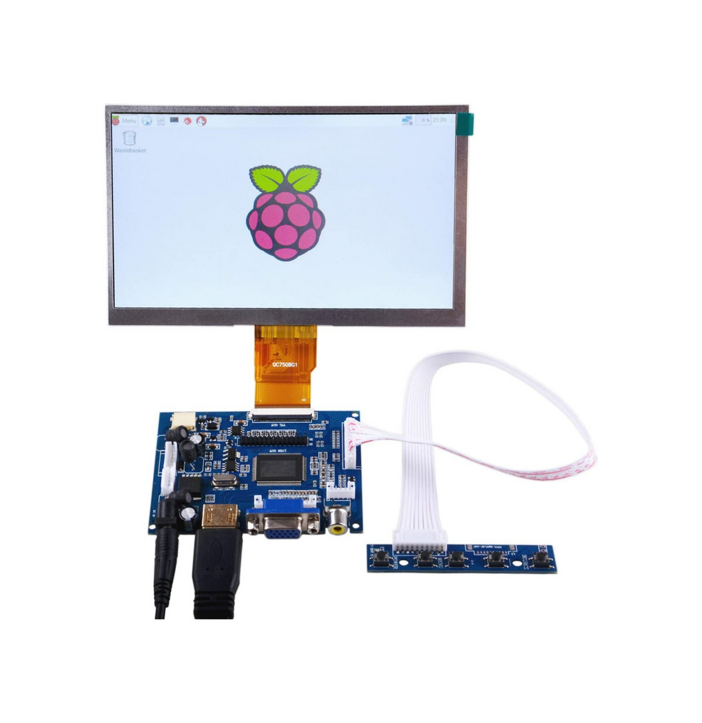 52Pi 7 inch 1024 x 600 HDMI Screen LCD Display with Driver Board Monit ...