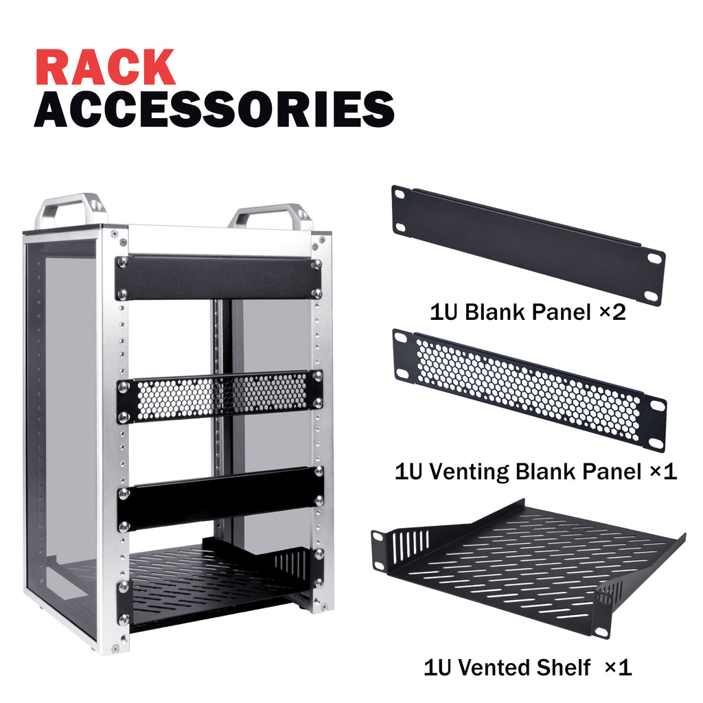 DeskPi RackMate 10 Inch 8U Server Cabinet, T1 Rackmount for Network, S ...