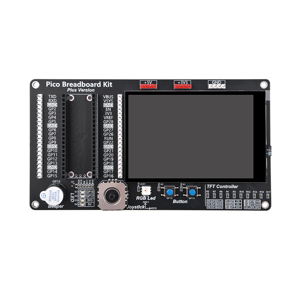 52Pi Raspberry Pi Pico/Pico W Breadboard Kit with 3.5 Inch Touch Scree ...