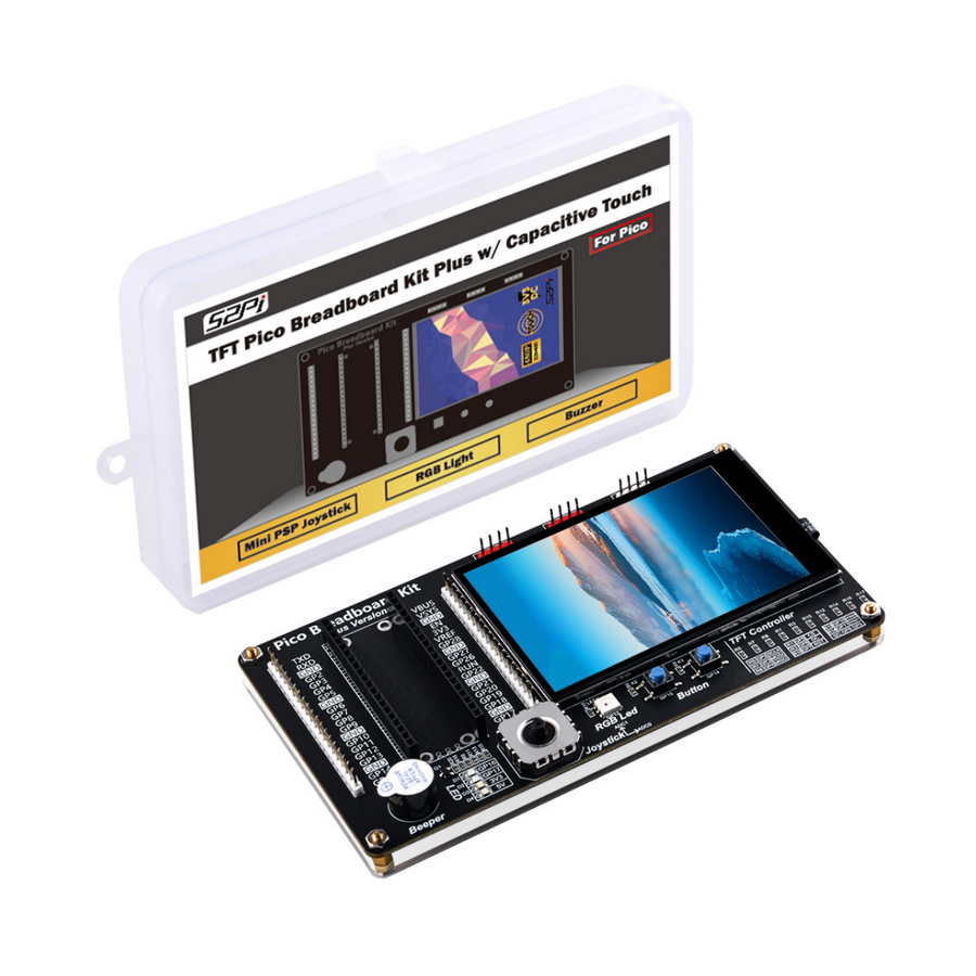 52Pi Raspberry Pi Pico/Pico W Breadboard Kit with 3.5 Inch Touch Scree ...