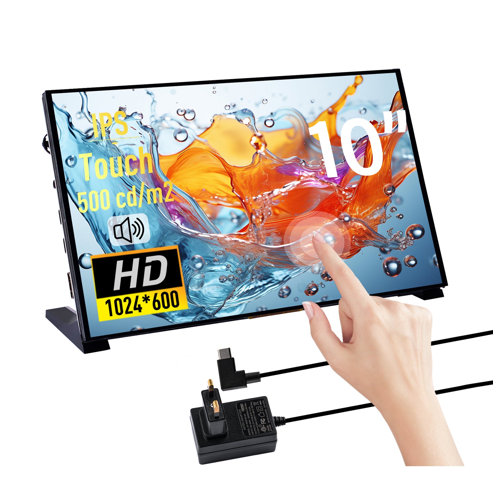 52Pi 10.1 inch Capacitive Touchscreen for Raspberry Pi, HDMI Monitor I ...