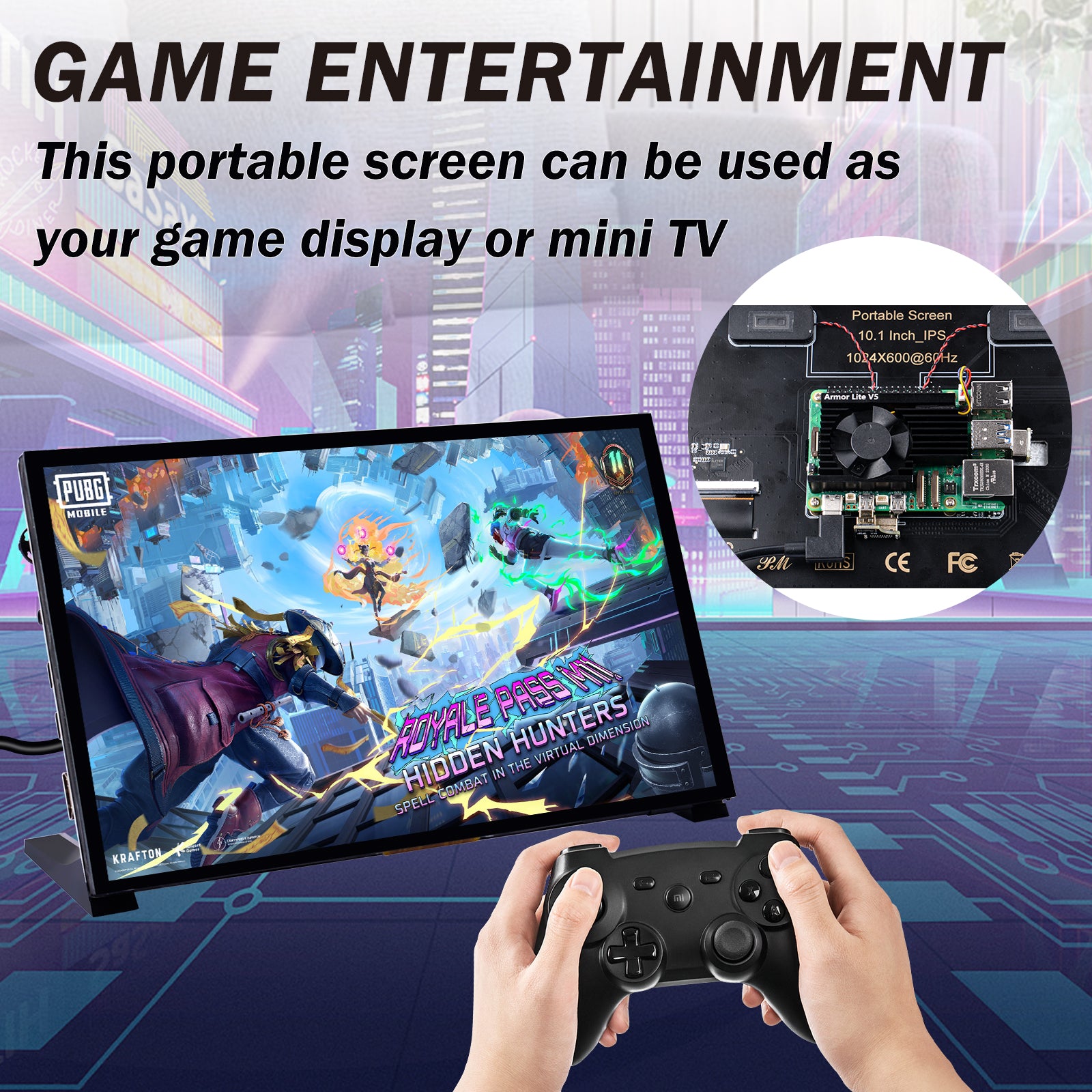 52Pi 10.1 inch Capacitive Touchscreen for Raspberry Pi, HDMI Monitor I ...