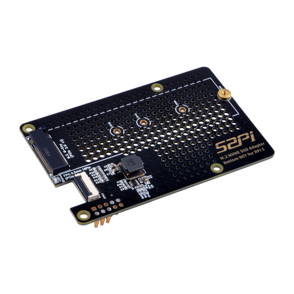 52Pi N07 PCIe M.2 M-key NVMe SSD PCIe Peripheral Bottom Board for Rasp ...