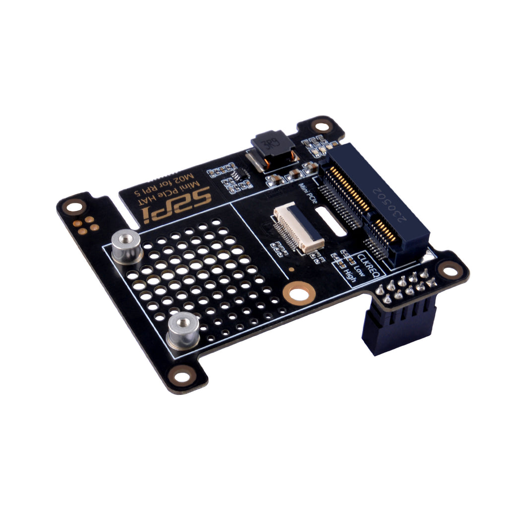 52Pi M02 PCIe Express to Mini PCIe HAT for Raspberry Pi 5, Support Min ...