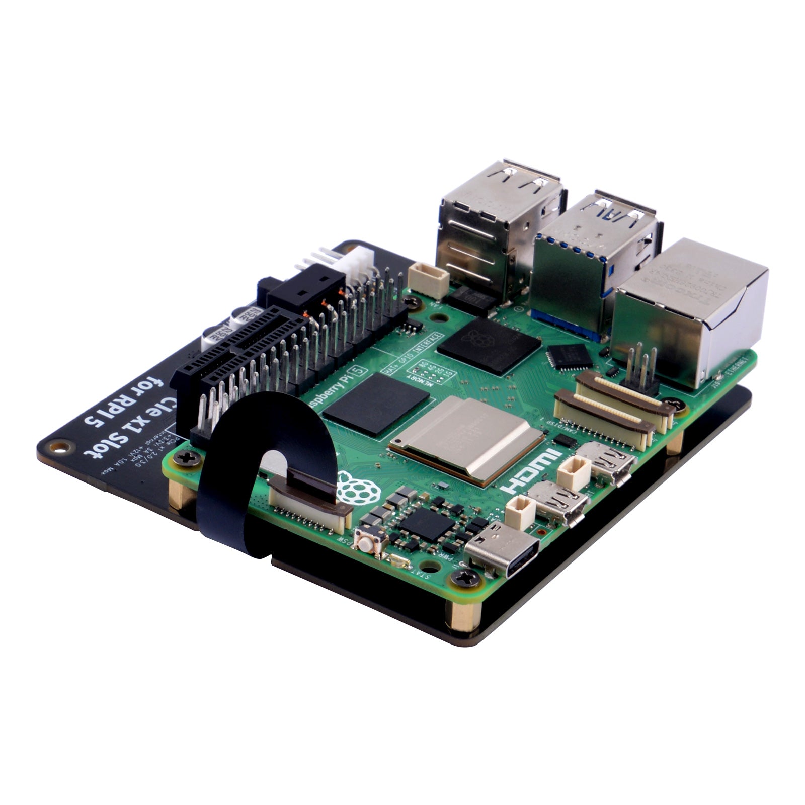 52Pi P02 PCIe Slot for Raspberry Pi 5, Pi 5's PCIe to PCIe x1 slot, Su ...