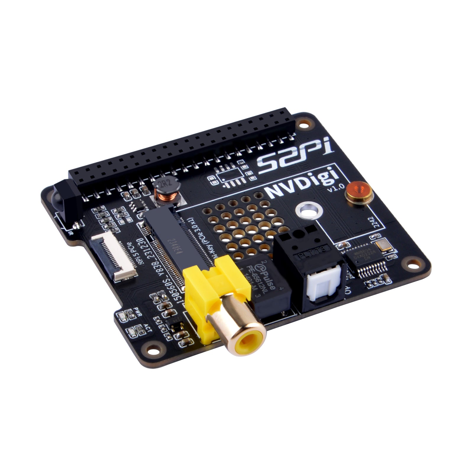 52Pi NVDigi Expansion Board for Raspberry Pi 5, with HiFi Digi and M.2 ...