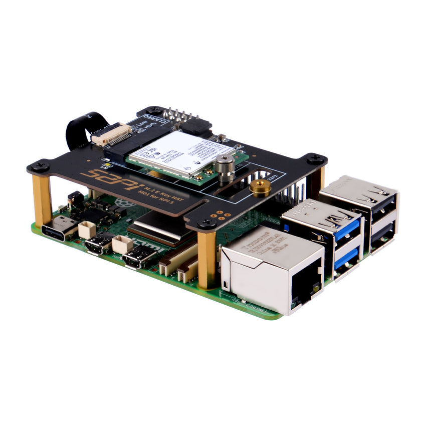 52Pi M01 PCIe M.2 E-Key NVMe SSD PCIe Peripheral Board for Raspberry P ...