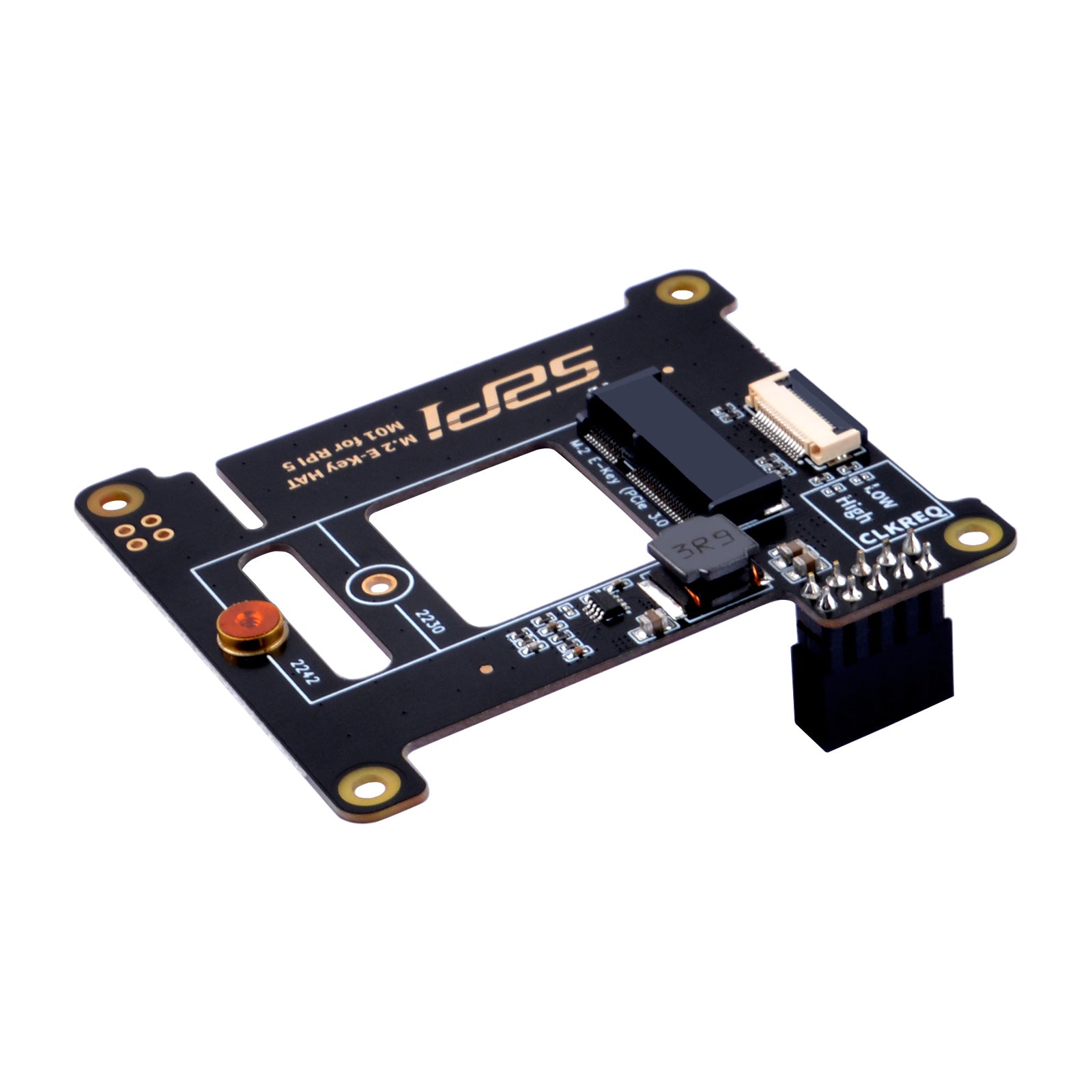 52Pi M01 PCIe M.2 E-Key NVMe SSD PCIe Peripheral Board for Raspberry P ...