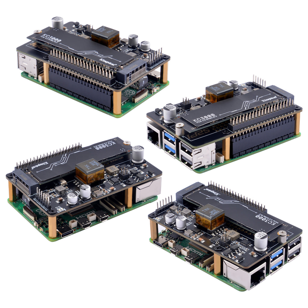 52Pi P33 M.2 NVMe 2280 PoE+ HAT Extension Board for Raspberry Pi 5, Su ...