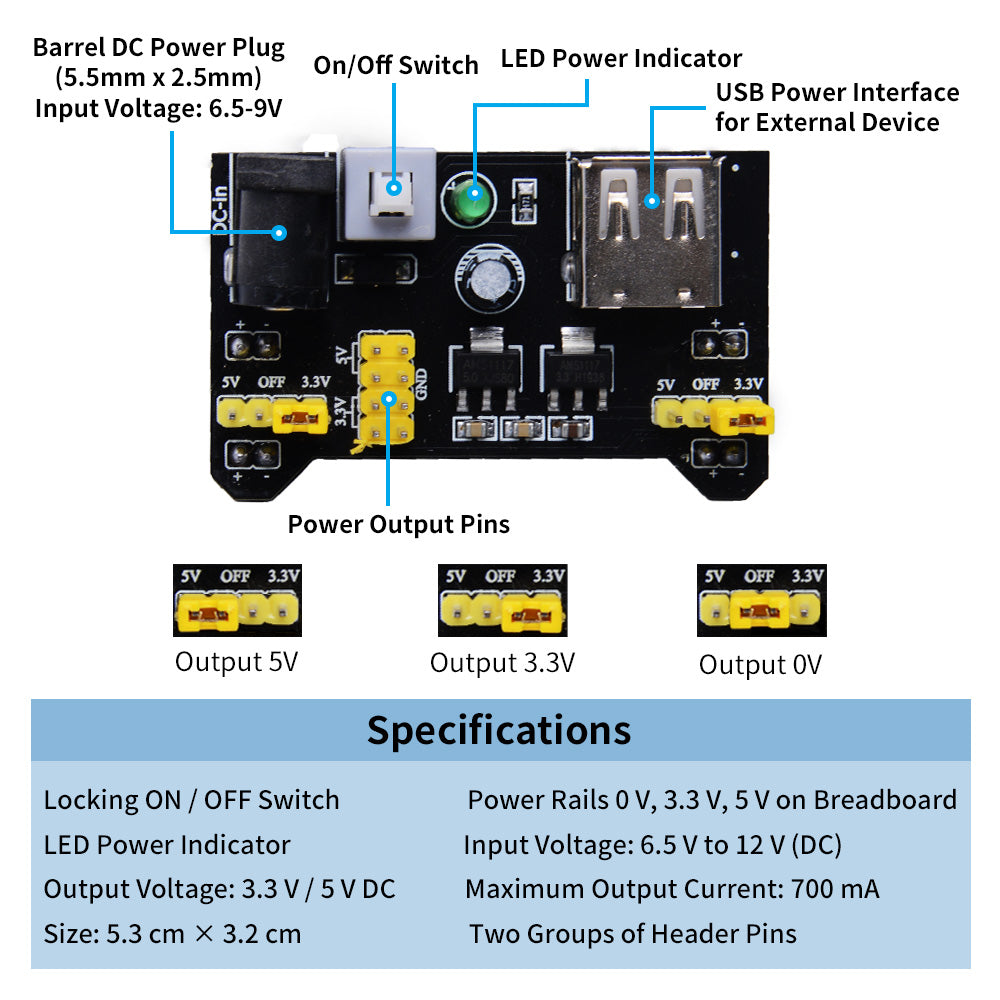 52Pi Electronic Component Kit Resistors Inductors Diodes Transistors L ...