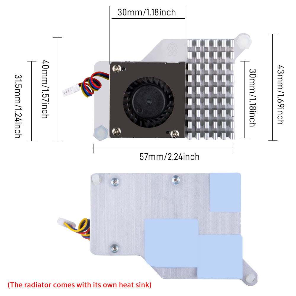 52Pi Raspberry Pi 5 Metal Case with Cooling Fan and Heatsinks Support – 52Pi Store