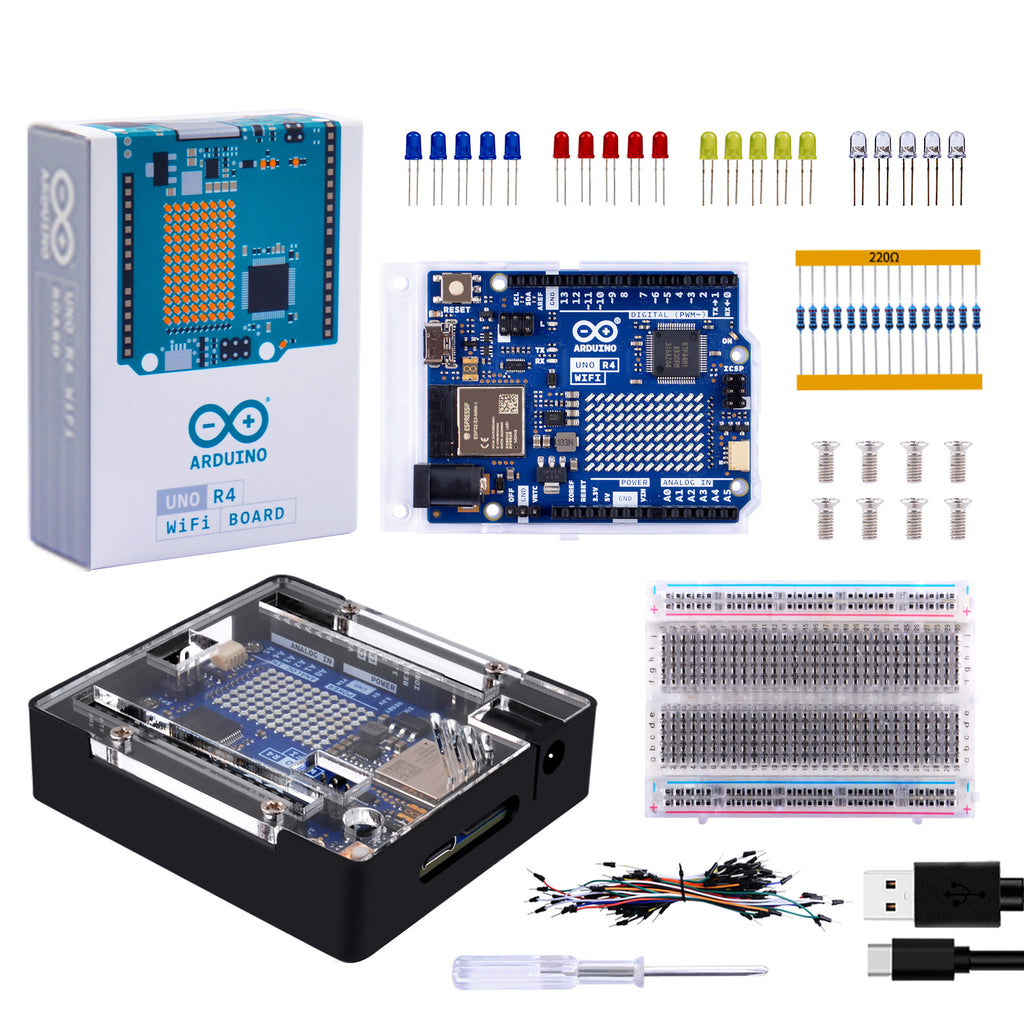 Metal Case for Arduino UNO R4, Student Starter Kit for Arduino R4 WiFi ...