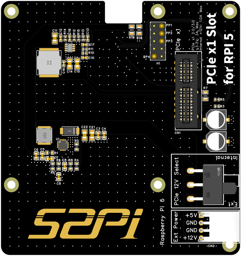 52Pi P02 PCIe Slot for Raspberry Pi 5, Pi 5's PCIe to PCIe x1 slot, Su ...