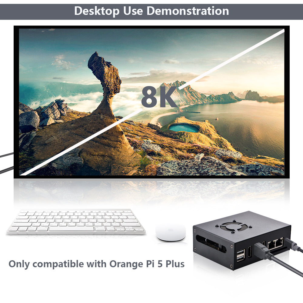 52Pi Orange Pi 5 Plus Metal Protective Case Enlosure Shell with Low-no ...