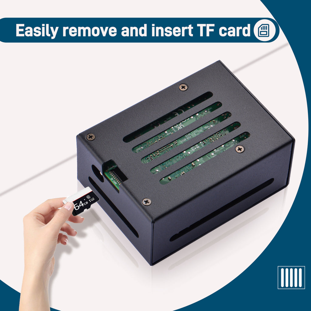 52Pi Raspberry Pi 5 Metal Case with Cooling Fan and Heatsinks Support ...