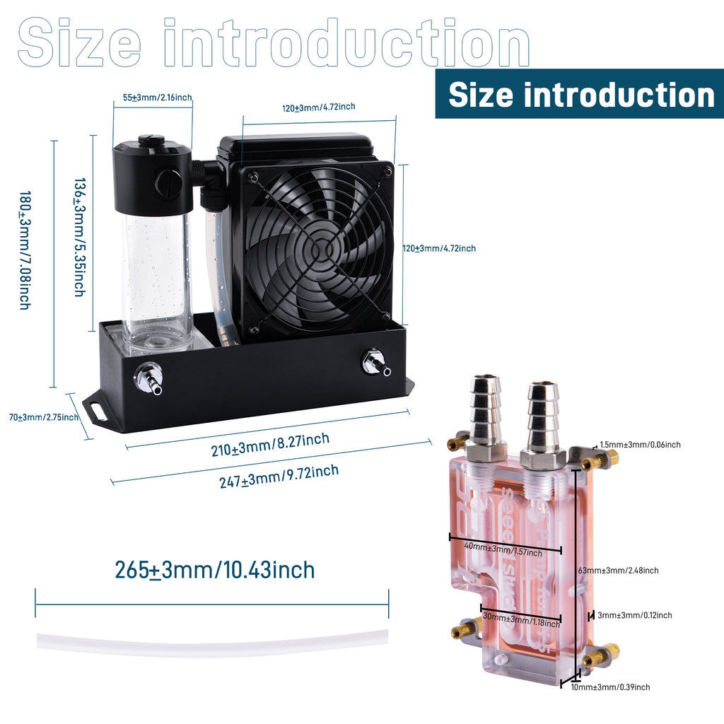 52Pi ICE Pump Cooling System for Raspberry Pi 5, Cold Water Cooling Ki ...