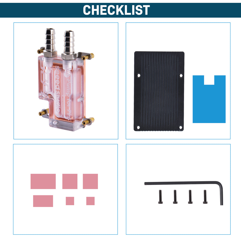 52Pi ICE Pump Cooling Accessory for Raspberry Pi 5, Water Cooling Head ...