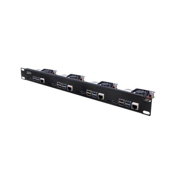 52Pi 1U Rack Steel Bracket Kit For Raspberry Pi 4B Clusters 19 Inch 4 ...