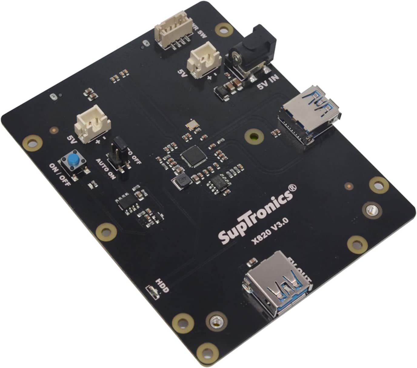 52Pi X820 V3.0 2.5" SATA HDD/SSD Shield Expansion Board Kit for Raspbe ...