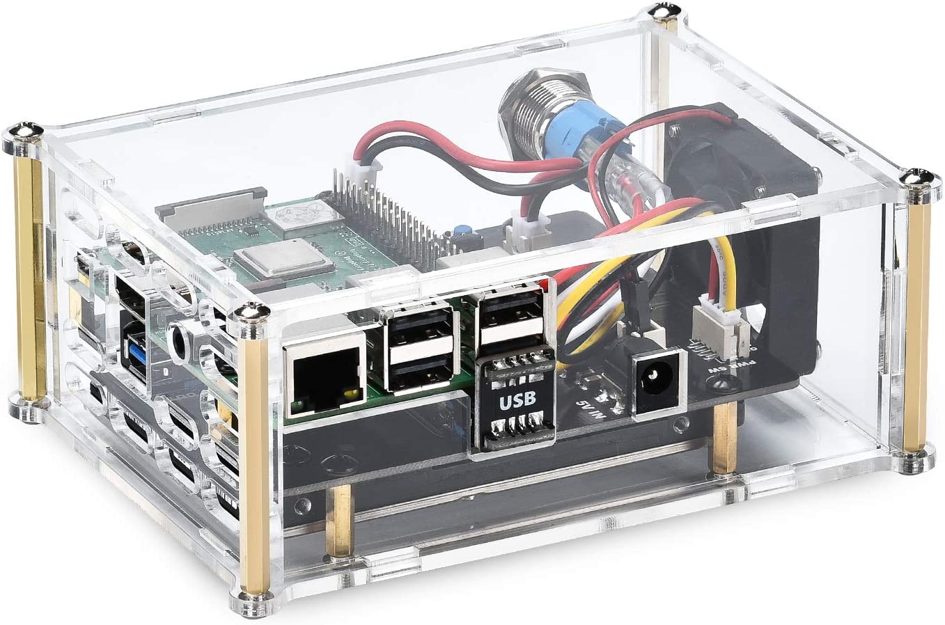 52Pi X820 V3.0 2.5" SATA HDD/SSD Shield Expansion Board Kit for Raspbe ...