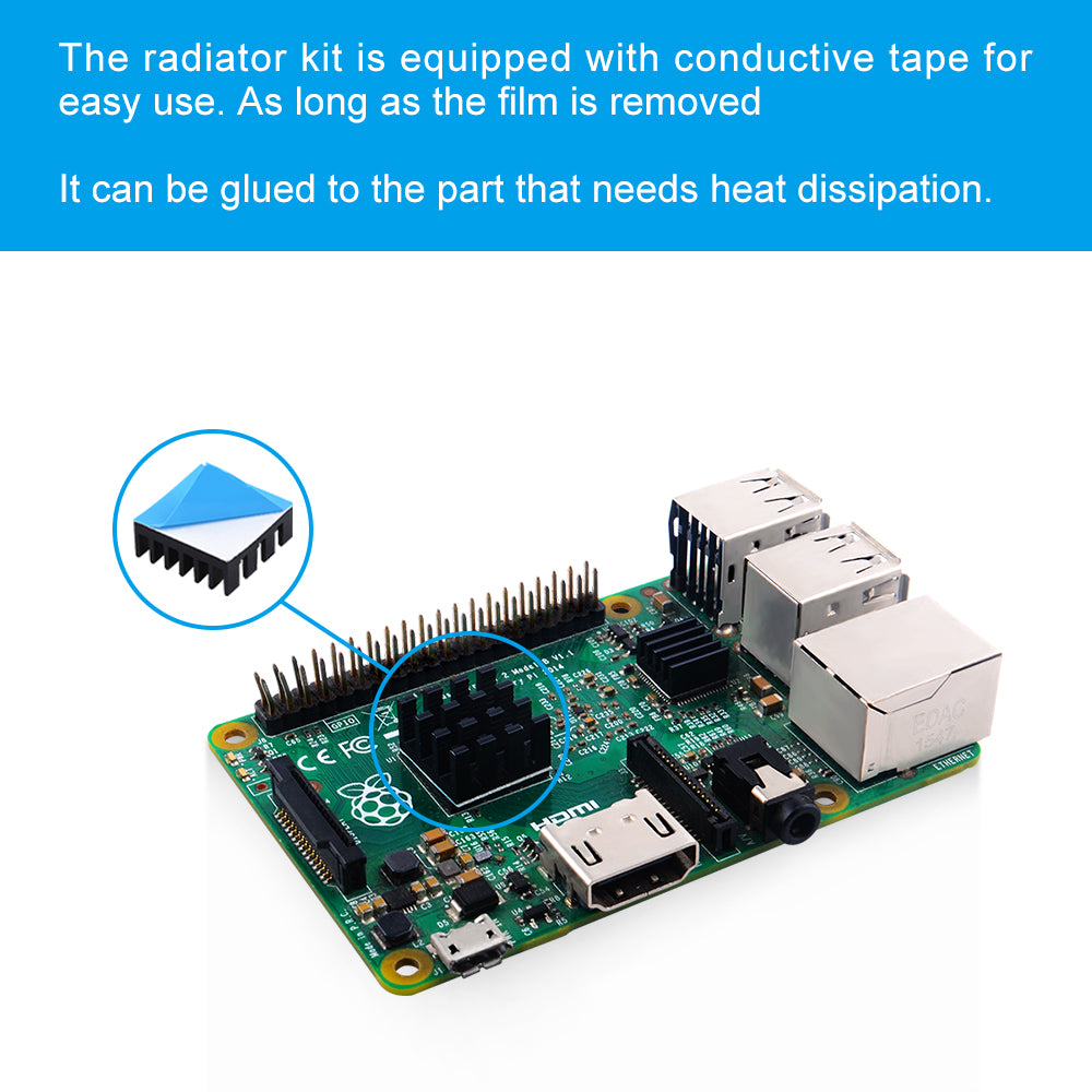 52Pi Fans & Heatsinks Kit PWM Cooler Heat Sink for Raspberry Pi Jetson ...