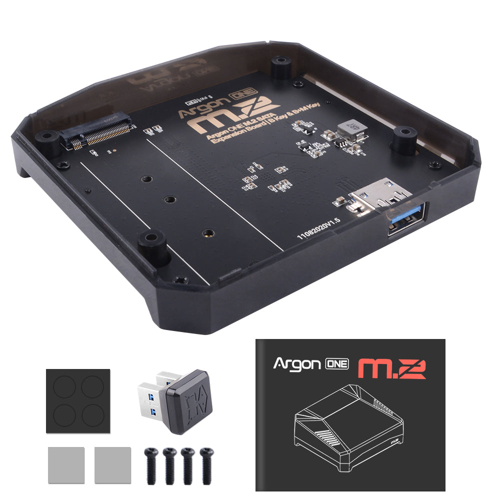 Argon ONE M.2 Case for Raspberry Pi 4 Model B M.2 SATA SSD to USB 3.0 ...
