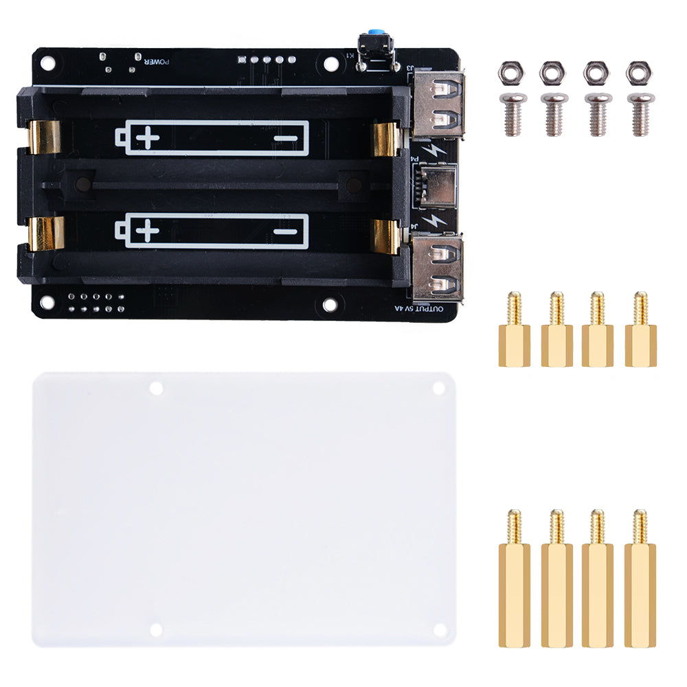 52Pi UPS Board With RTC & Coulometer for Raspberry Pi 4B/3B+/3B – 52Pi ...