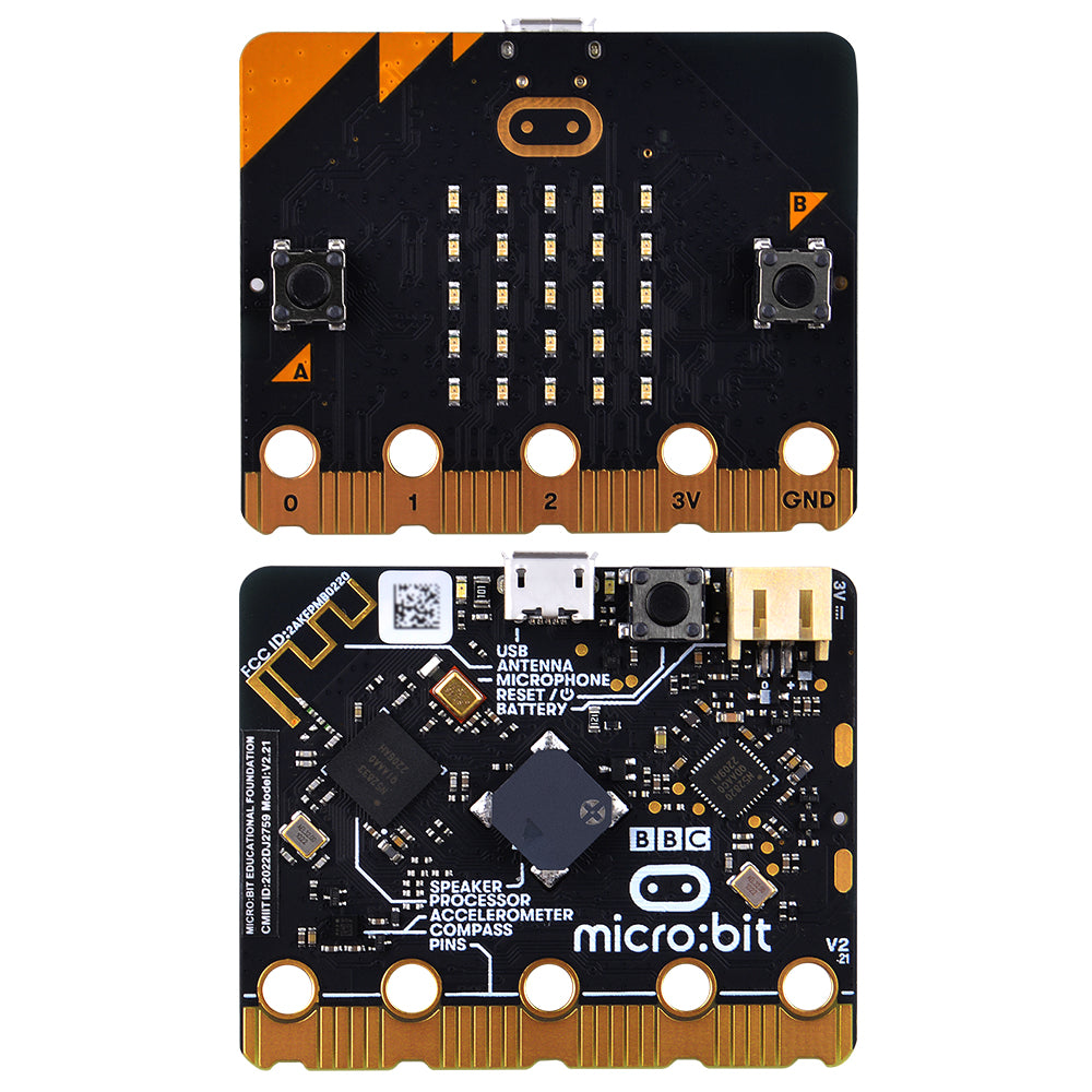 52Pi BBC Micro:bit V2.2 Board with Micro USB Cable and Battery Holder ...