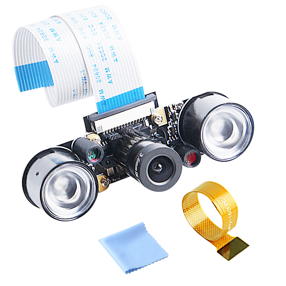 Raspberry Pi Mini Camera Night Vision 5MP OV5647 Camera Adjustable-foc ...