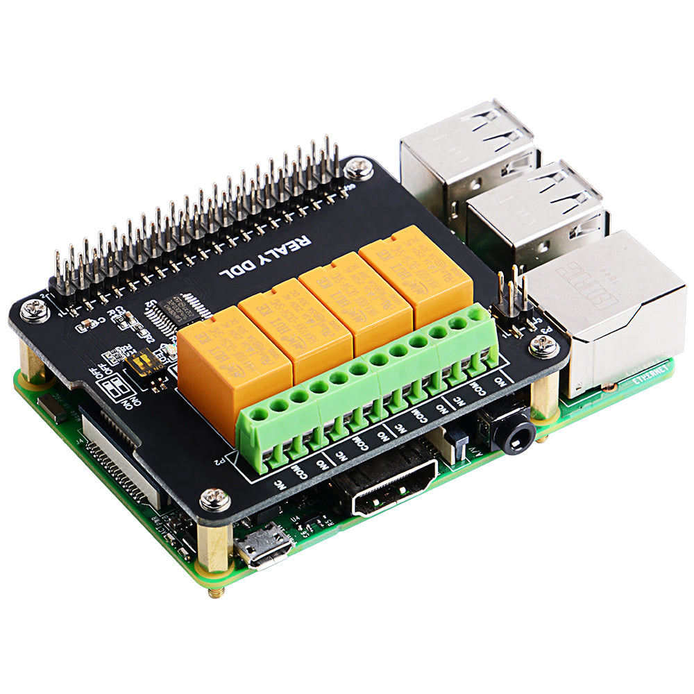 DockerPi 4 Channel Relay for Raspberry Pi – 52Pi Store