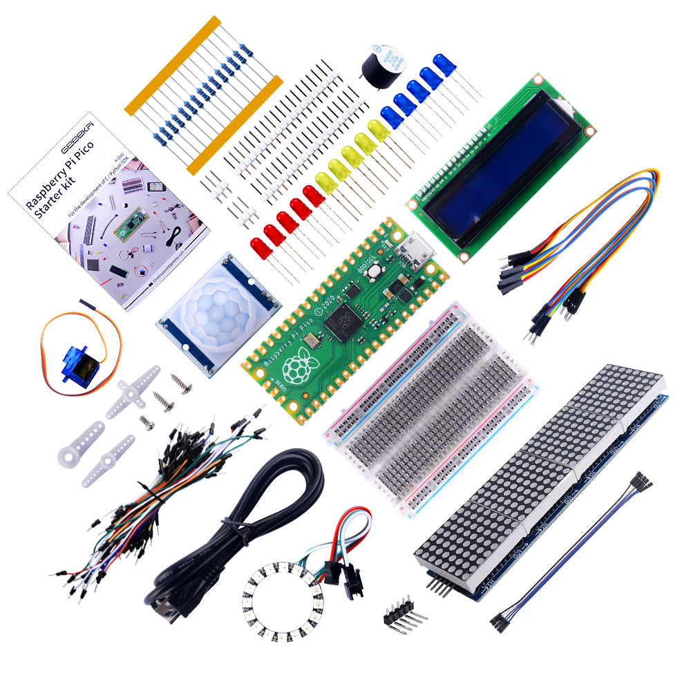 52pi Raspberry Pi Pico Basic Starter Kit With Raspberry Pi Pico Bread