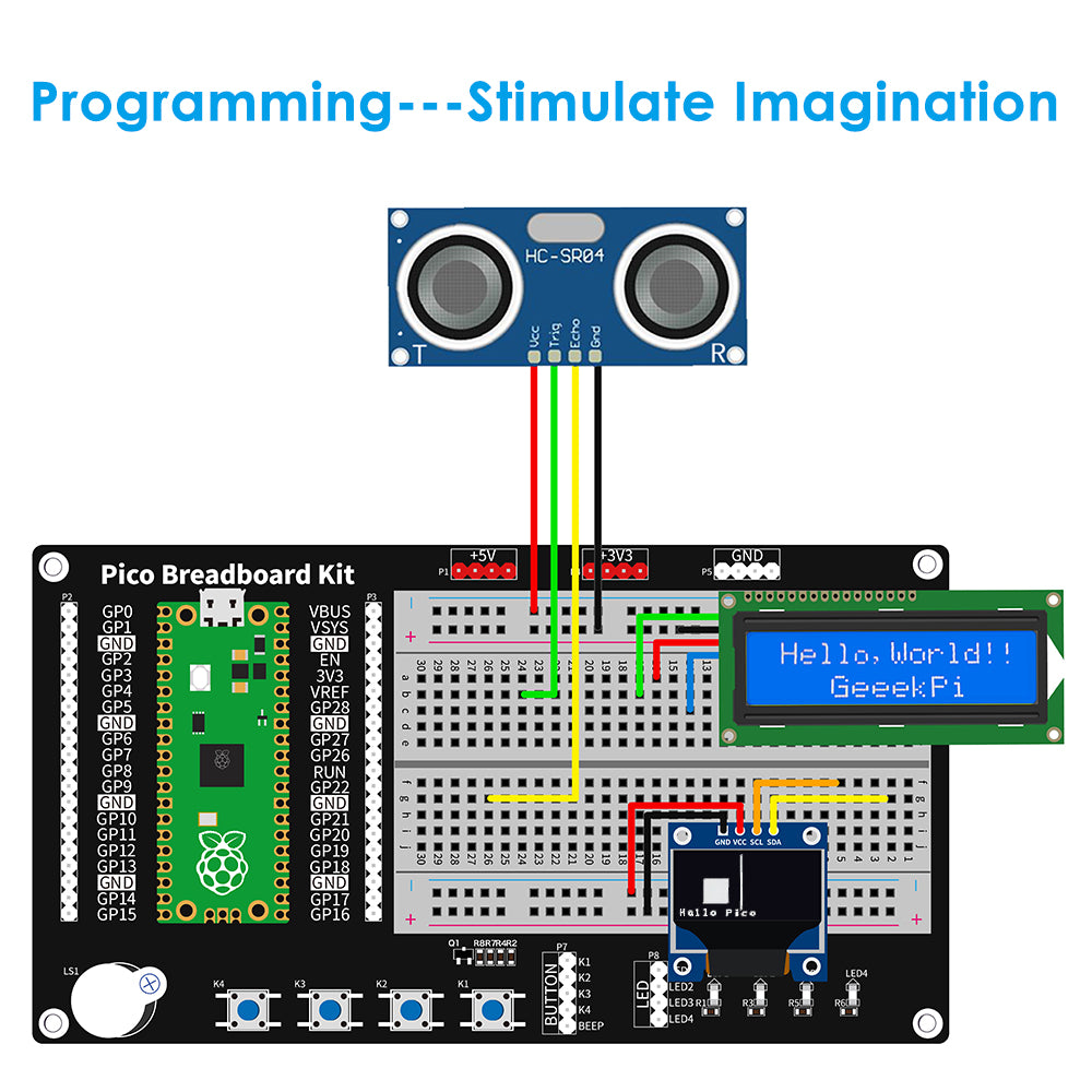 52pi Raspberry Pi Pico Micro Python Programing Kit With Raspberry Pi P