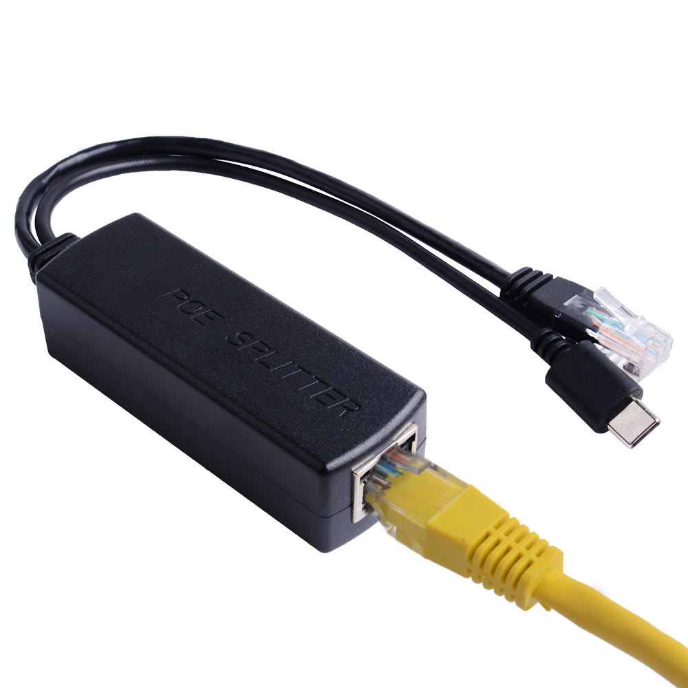 52Pi Gigabit Raspberry Pi PoE Splitter Gigabit USB Type C Power Over E ...