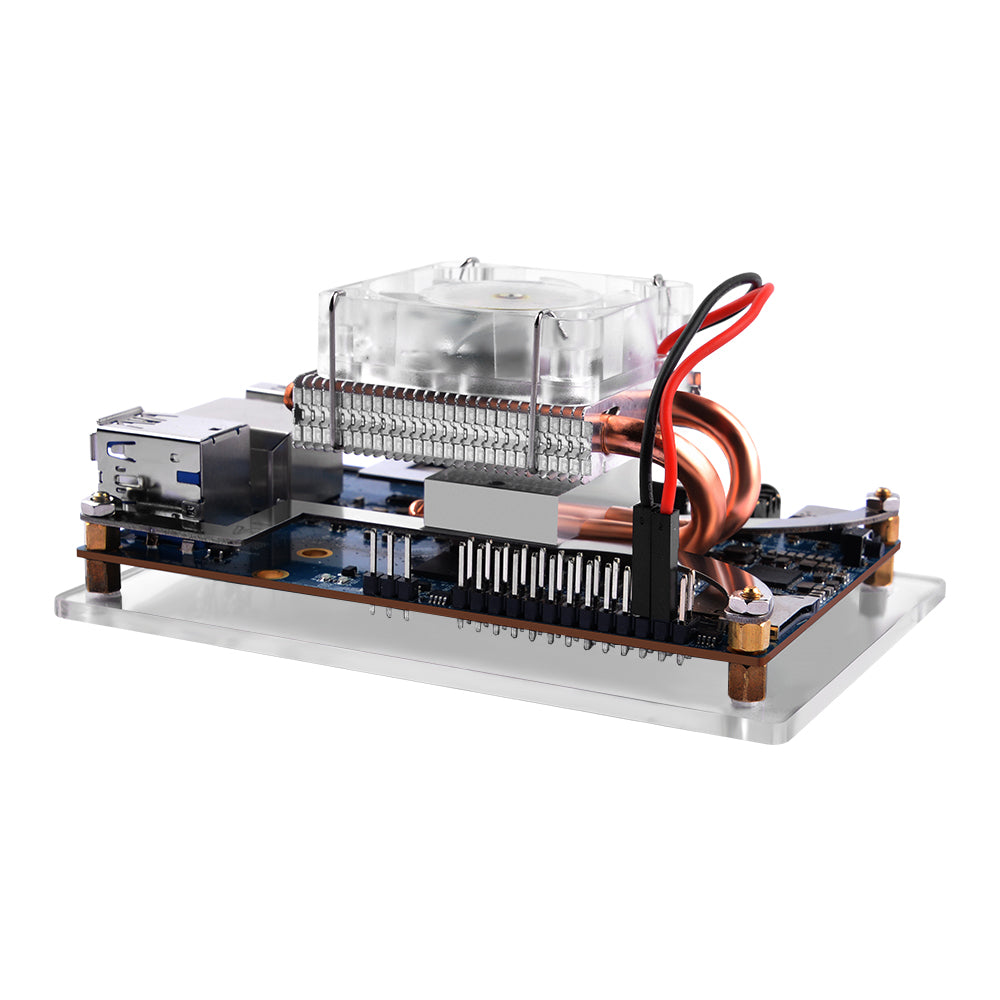 52Pi Low-profile ICE-Tower CPU RGB LED Light Cooling Fan Radiator for ...